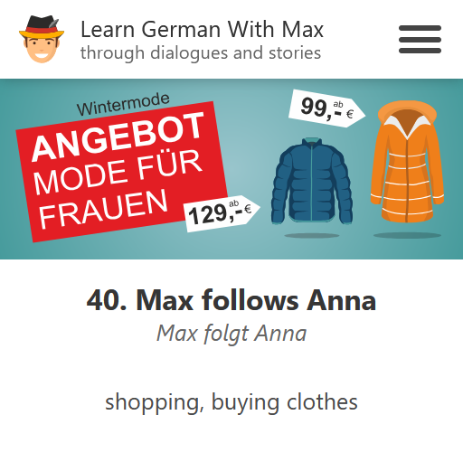 40. Max follows Anna / GermanWithMax