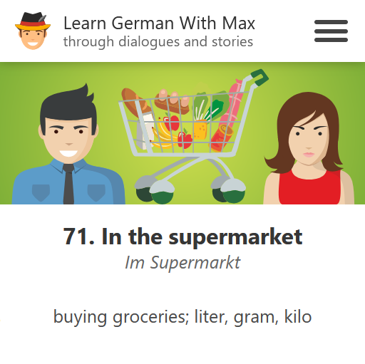 71. In the supermarket / Learn German with Max